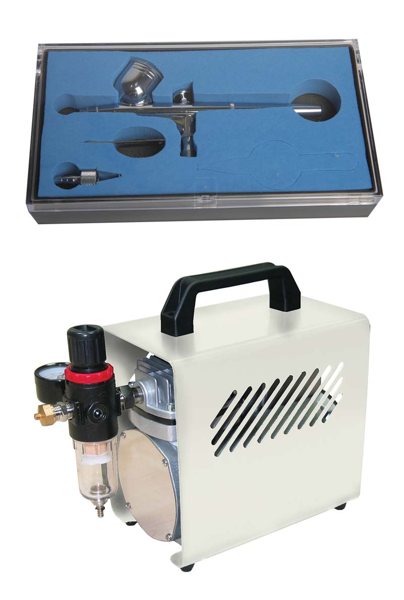 Chocolate Airbrush & Compressor Set - For Fine Decoration - S1303